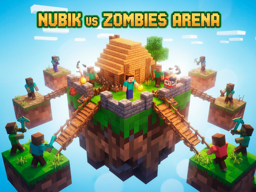 Nubik Vs Zombies Arena 🕹️ Spēlē tiešsaistē vietnē SGameS