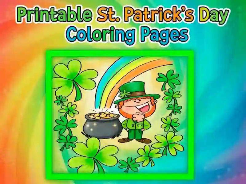 Printable St Patricks Day Coloring Pages 🕹️ Spēlē tiešsaistē vietnē SGameS